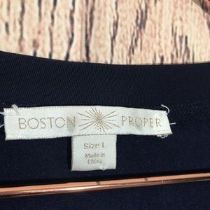 Boston Proper | Tops | Boston Proper Top L Blue Square Neckline | Poshmark